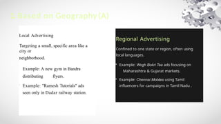 Classification of Advertising and its different types | PPTX