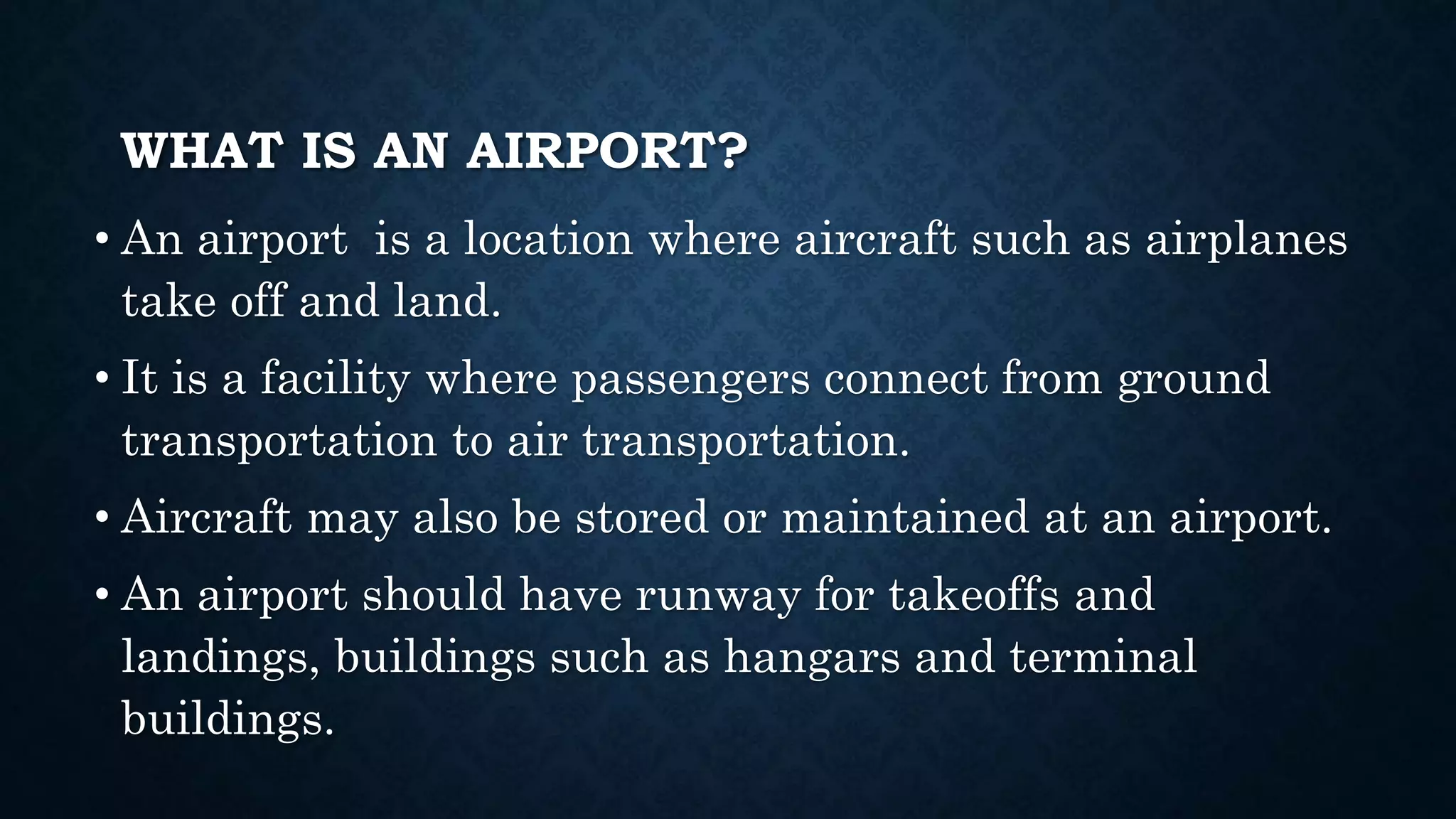 Classification of airport | PPTX
