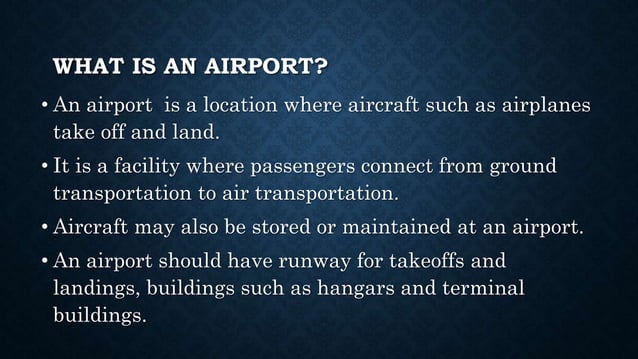 Classification of airport | PPTX | Air Travel | Travel Type