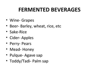 Classification of alcoholic beverages | PPT