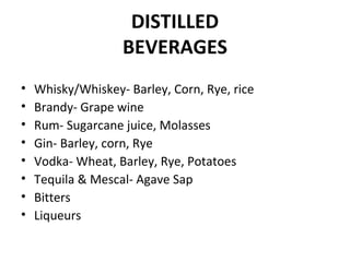 Classification of alcoholic beverages | PPT