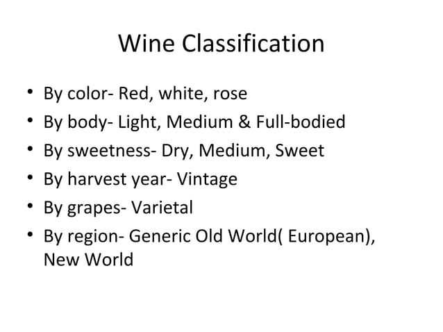 Classification of alcoholic beverages | PPT