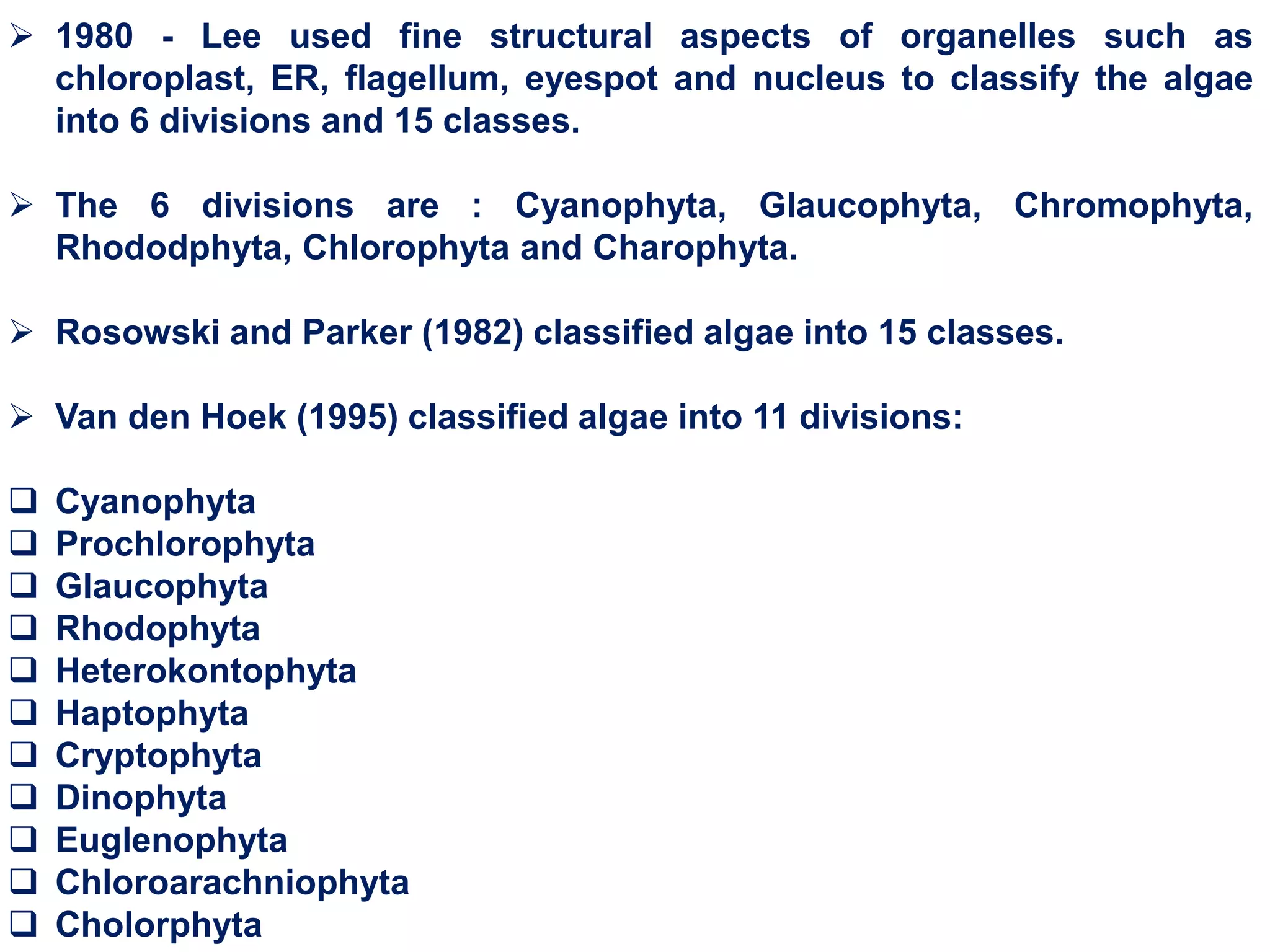 Classification of algae | PPTX