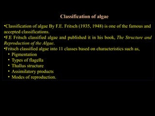 Classification of algae(FE Fritsch).pptx