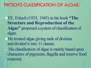 Classification of Algae E-Content Prepared By Dr. Neeraj Kumar Tiwari .pdf