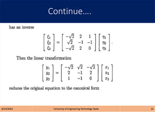 Classification of Almost Linear Equation in n-Independent 1111111 ...