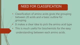 Classification of Amino Acid | PPTX