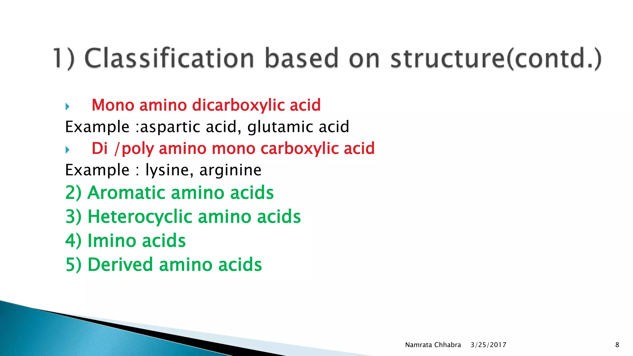 Classification of amino acids | PPTX