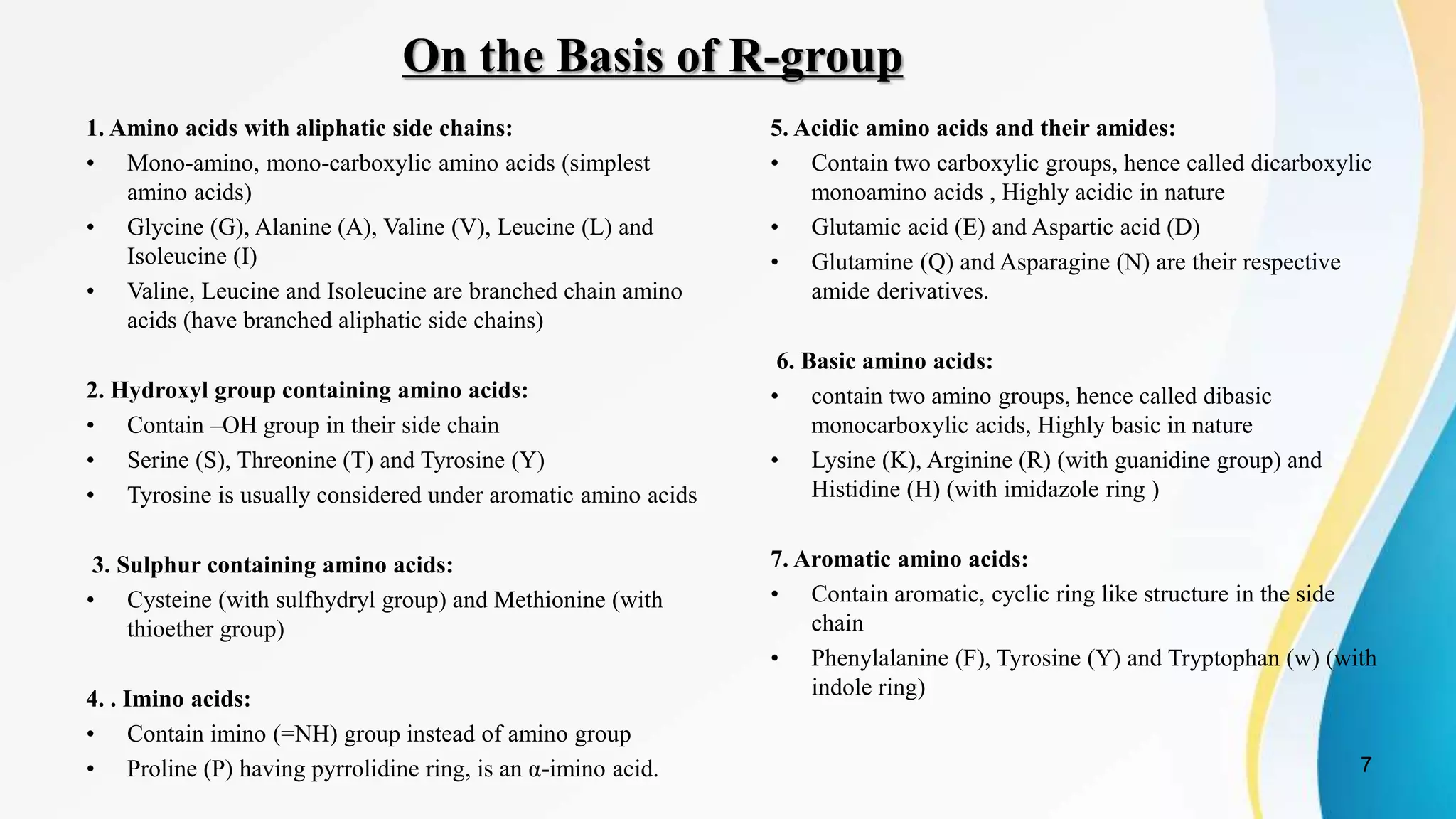 Classification of amino acids | PPTX