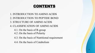 Classification of amino acids | PPTX