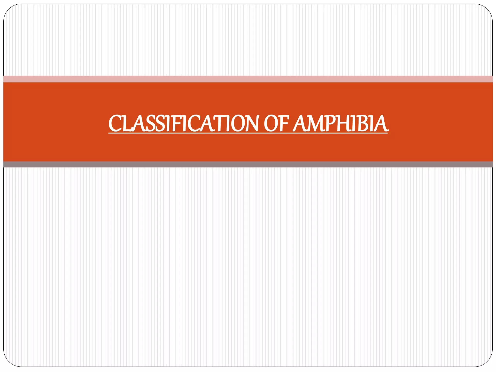 Classification of amphibia | PPTX