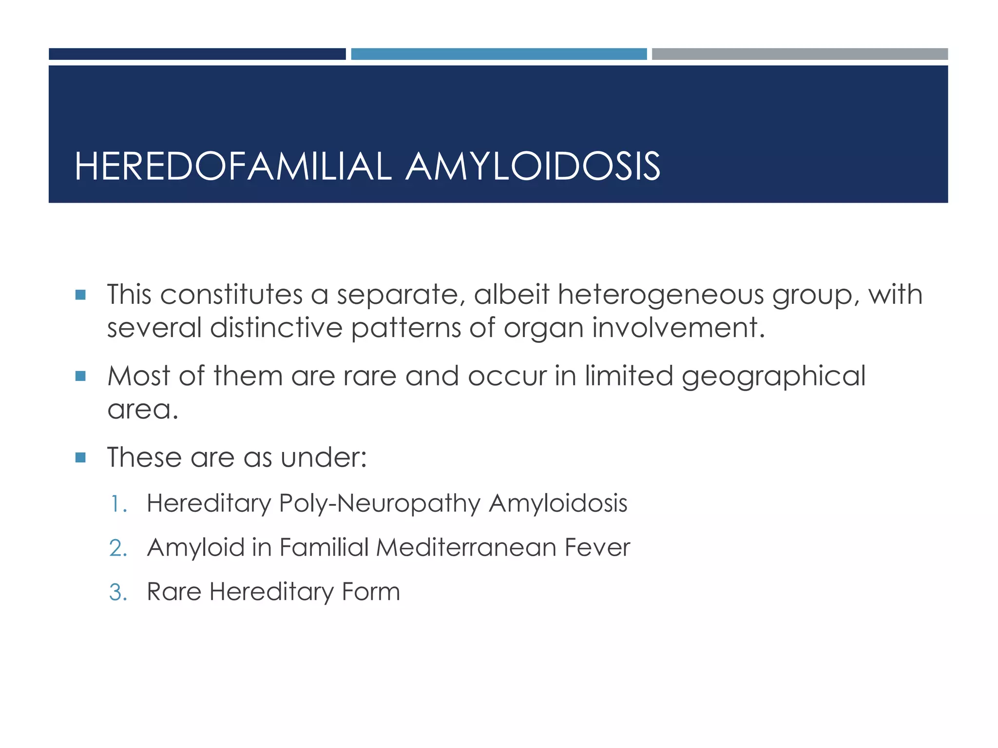 Classification of Amyloidosis | PPTX
