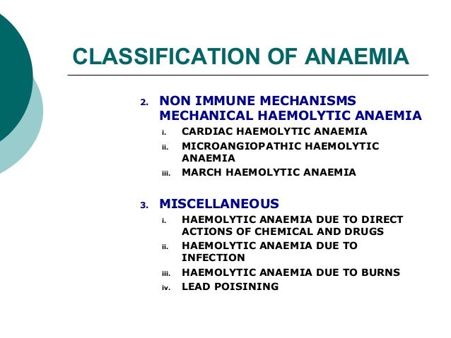 Classification of anemia
