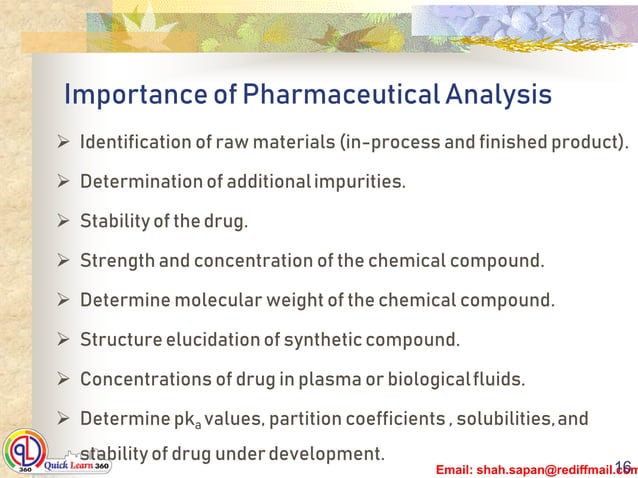 Different Techniques of Pharmaceutical Analysis | PDF