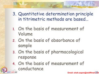 Different Techniques of Pharmaceutical Analysis | PDF