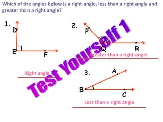 Classification of angles | PPTX