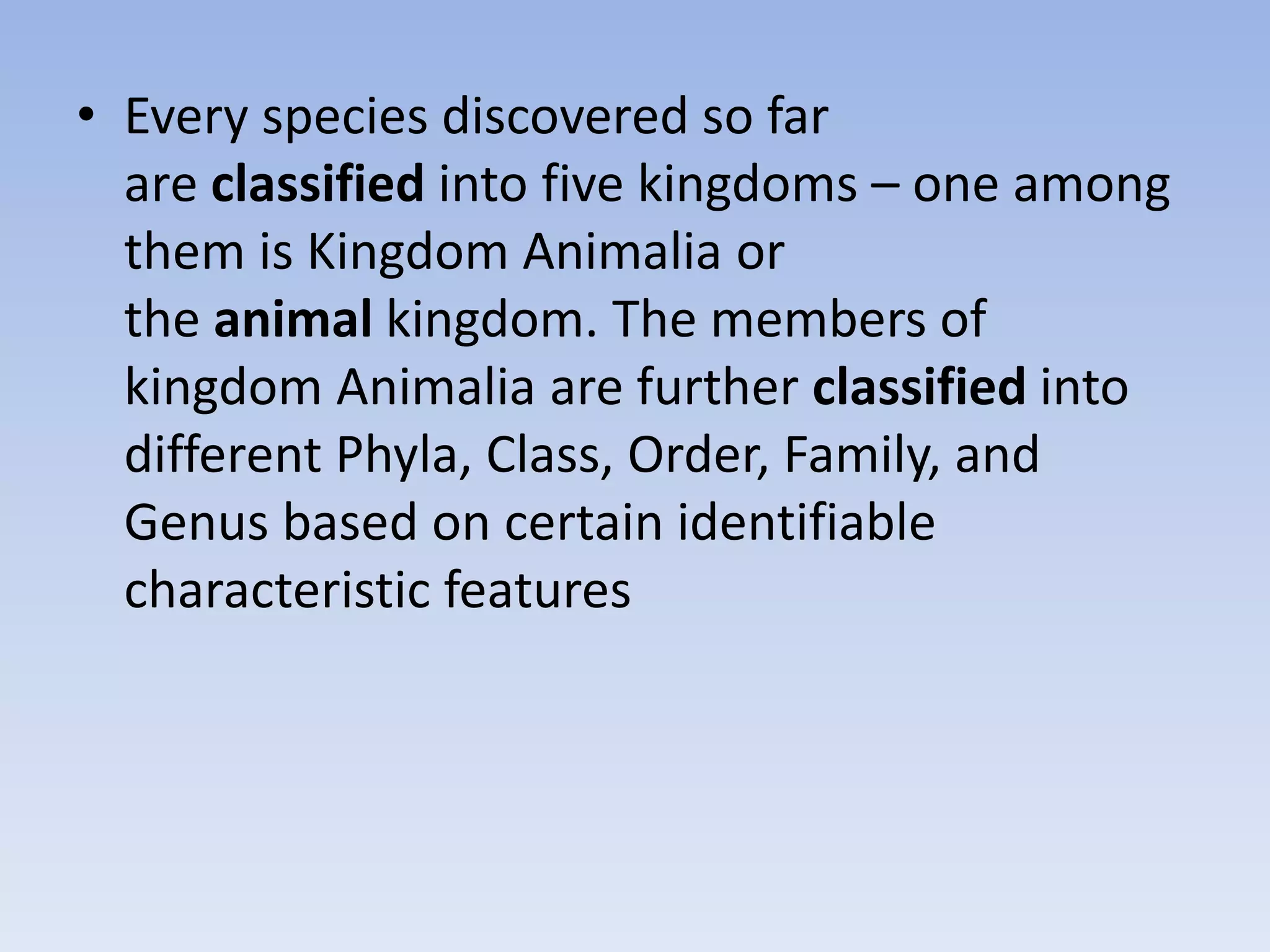 Classification of animal kingdom | PPTX