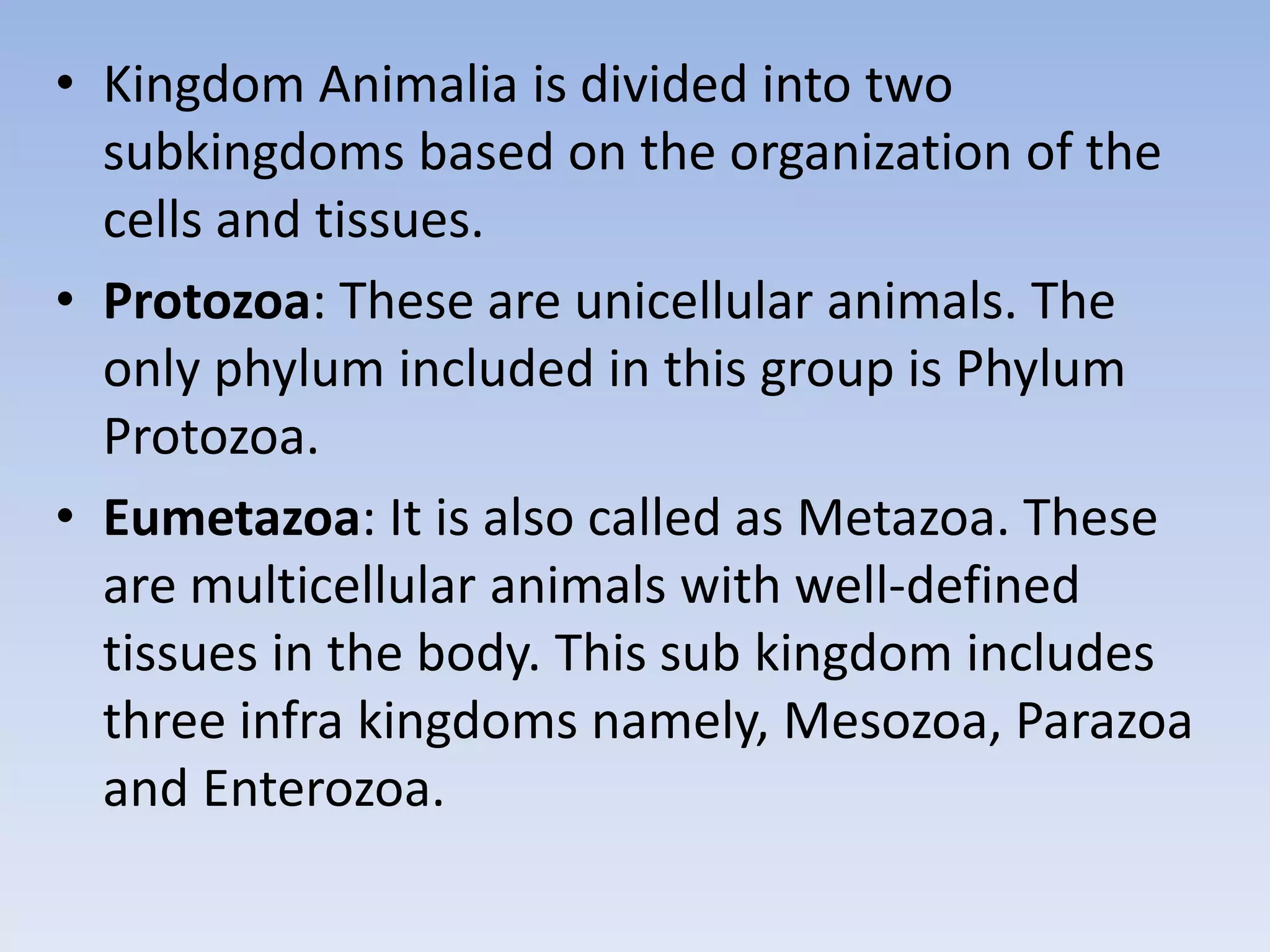 Classification of animal kingdom | PPTX