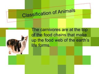 Classification of animals | PPTX