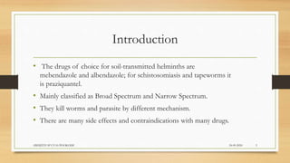 Classification of anthelmintics | PPTX
