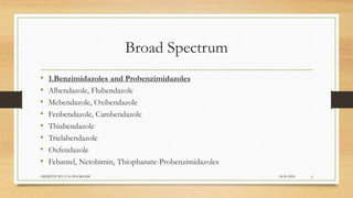 Classification of anthelmintics | PPTX
