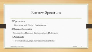 Classification of anthelmintics | PPTX