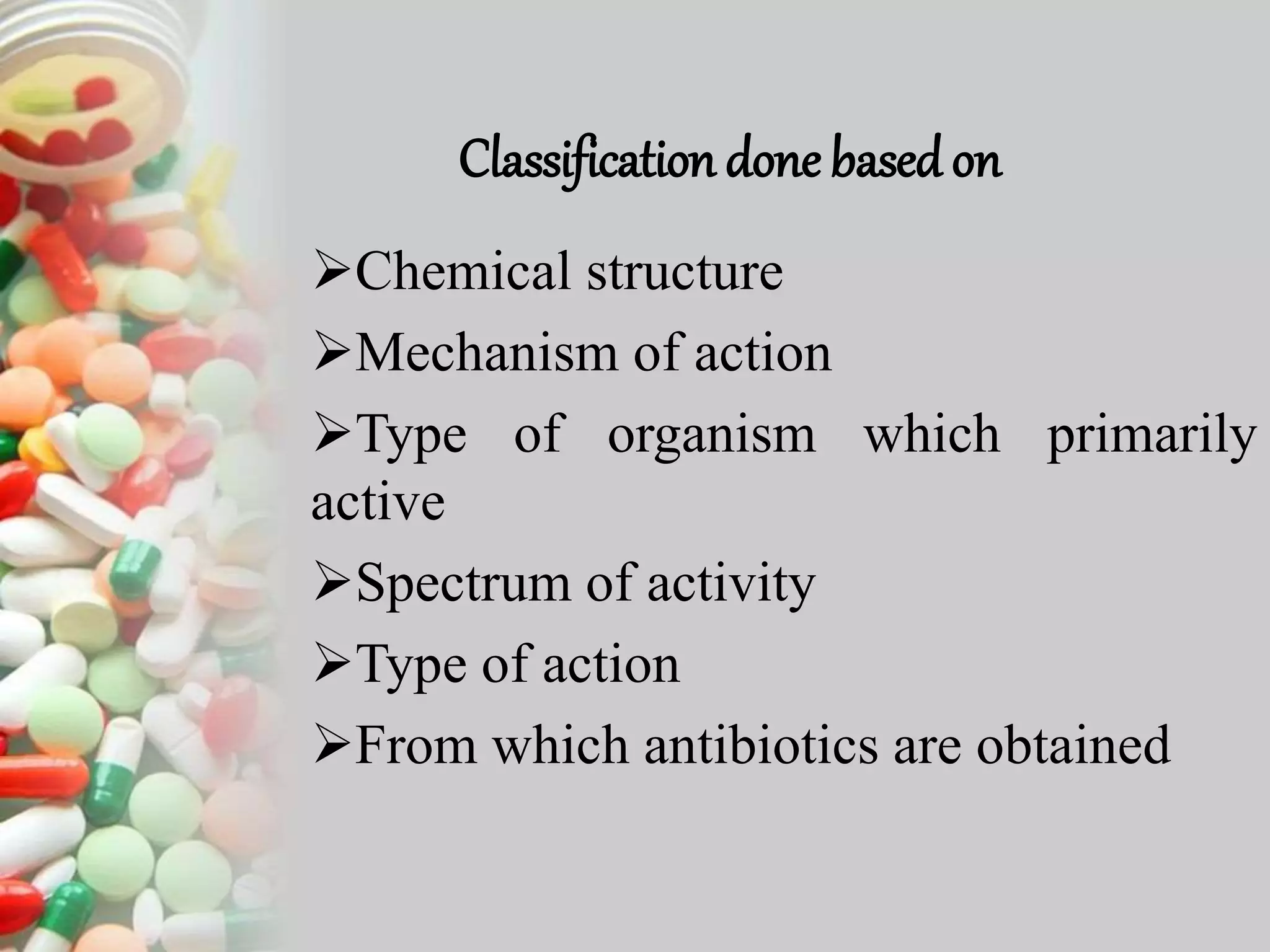 Classification of antibiotics | PPTX