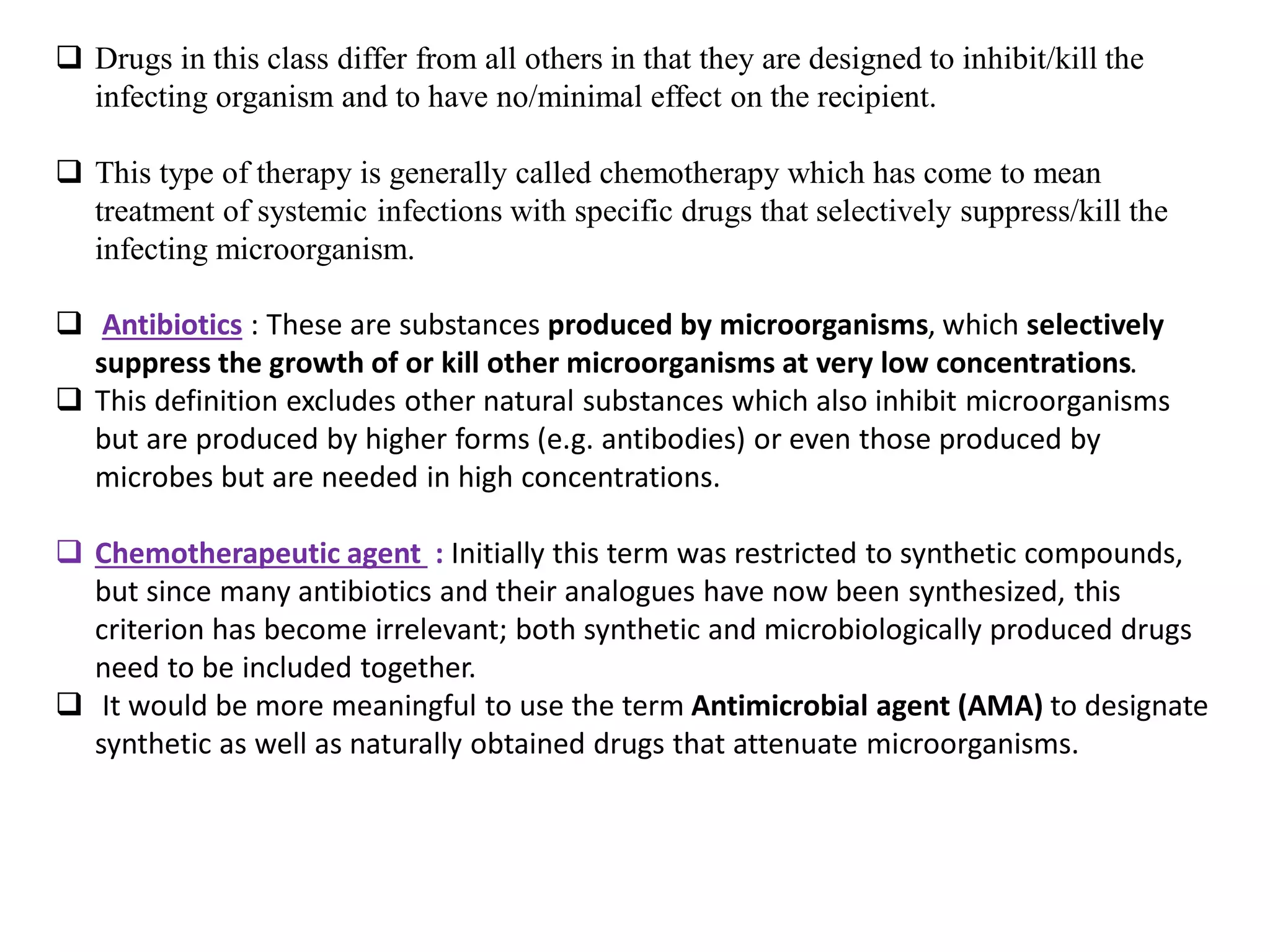 Classification of antimicrobial drugs | PDF
