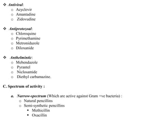 Classification of antimicrobial drugs | PDF