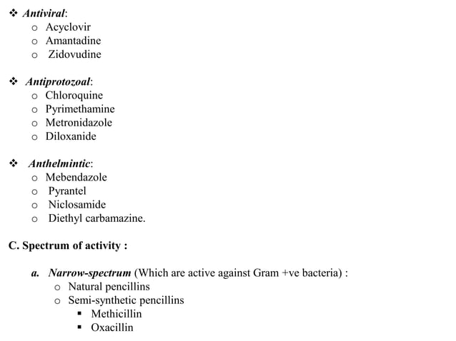 Classification of antimicrobial drugs | PDF | Infectious Diseases ...