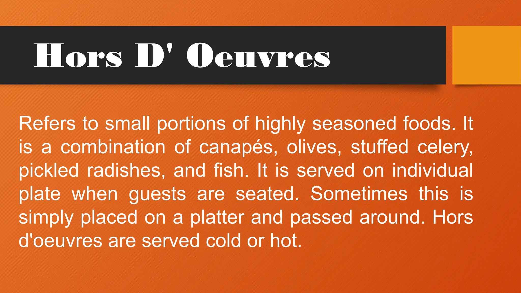 classification and its procedure of appetizer.pptx