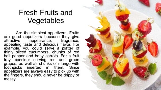 Classification of Appetizers According to Ingredients .pptx | Cooking ...