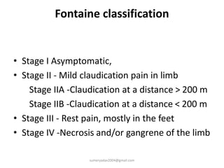 Classification of arterial disease and invstigations | PPT