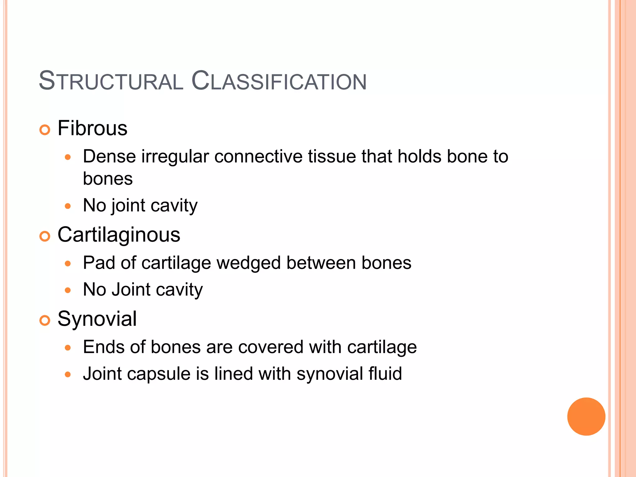 Classification of articulations | PPTX