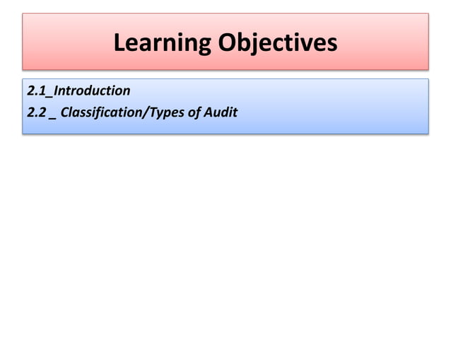 Classification of Audit.pptx | Business Accounting & Finance | Business