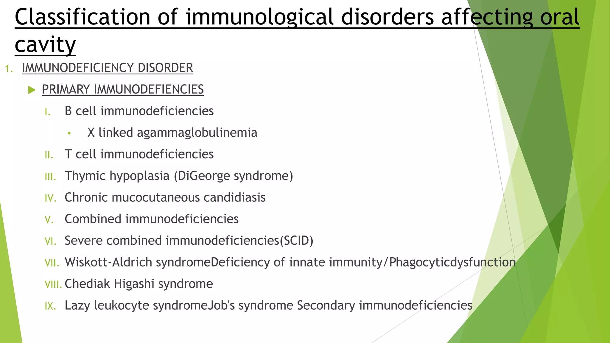 CLASSIFICATION OF ORAL AUTOIMMUNE DISORDERS | PPTX