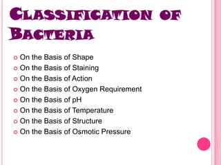 Classification of bacteria | PPTX