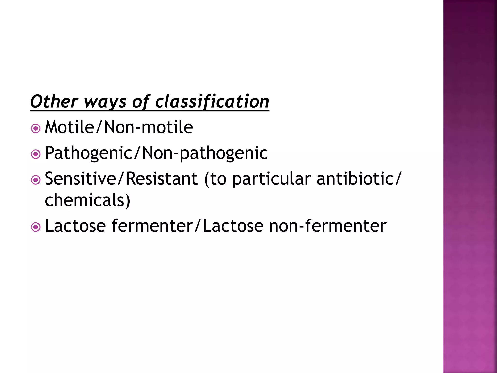 Classification of bacteria | PPTX