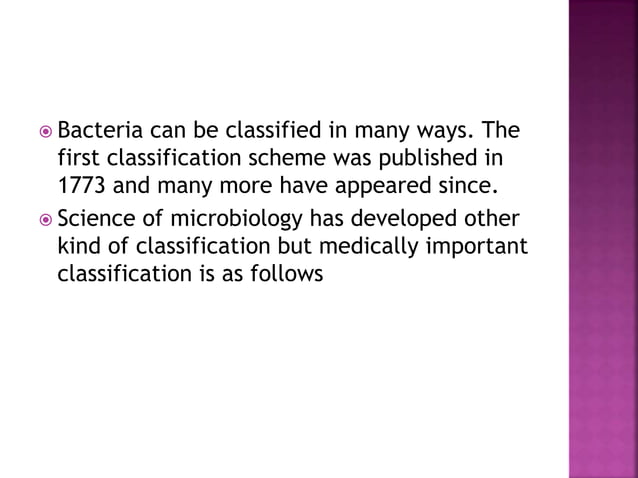 Classification of bacteria | PPTX | Biological Sciences | Science