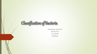 Classification of bacteria | PPTX