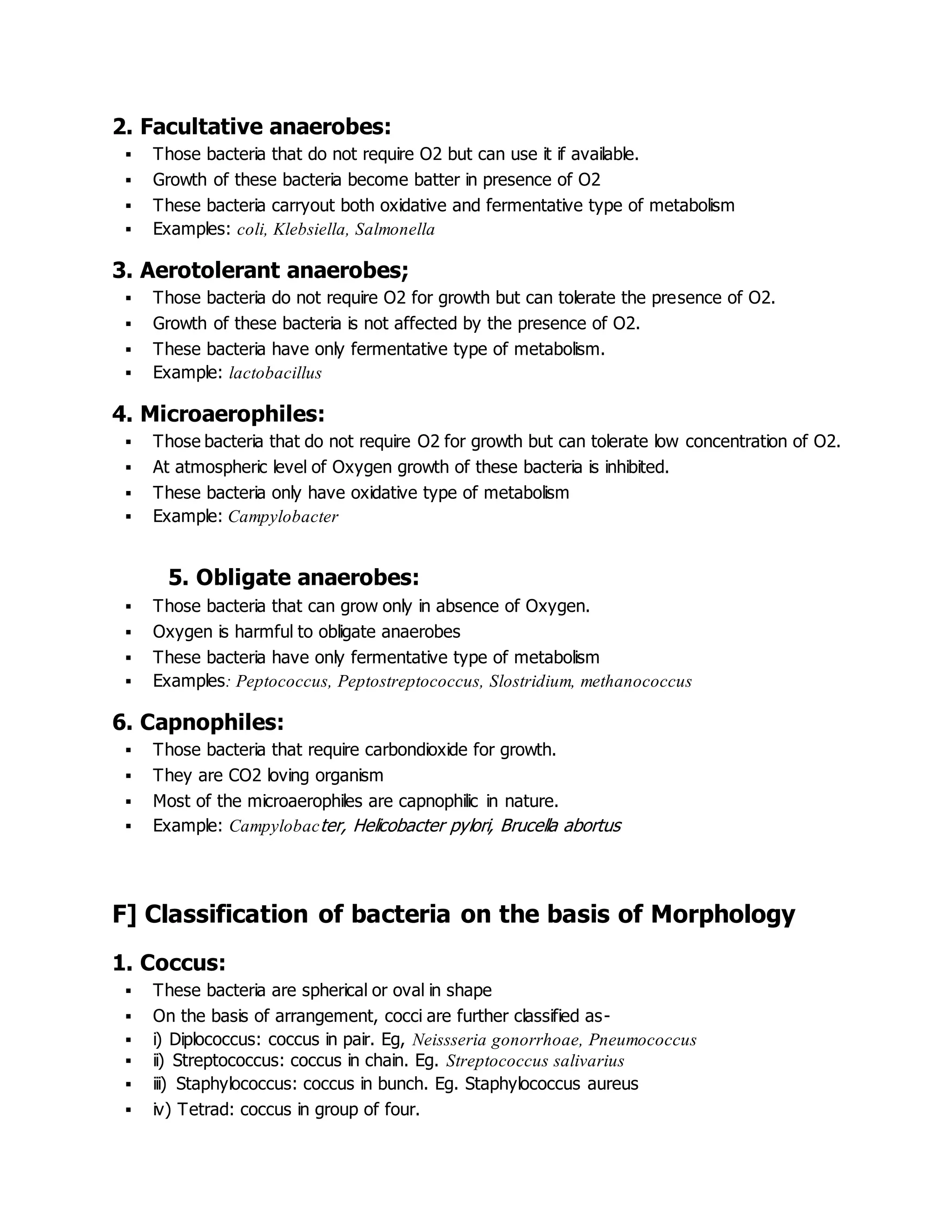 Classification of bacteria | DOCX