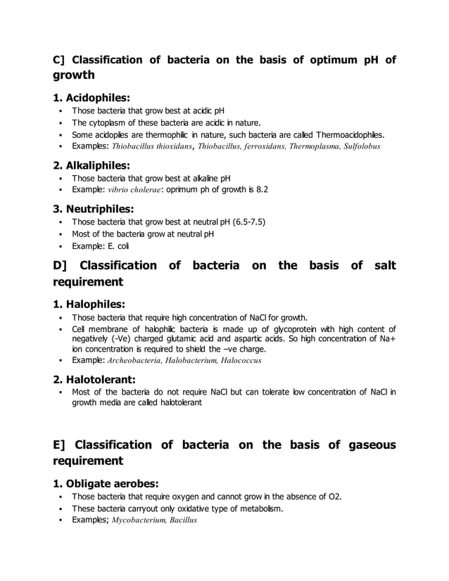 Classification of bacteria | PDF
