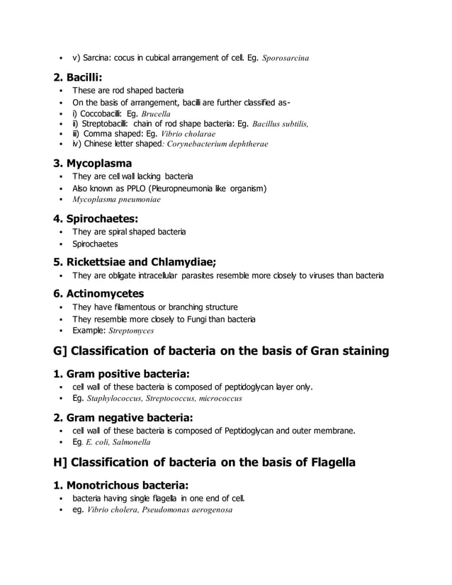 Classification of bacteria | PDF