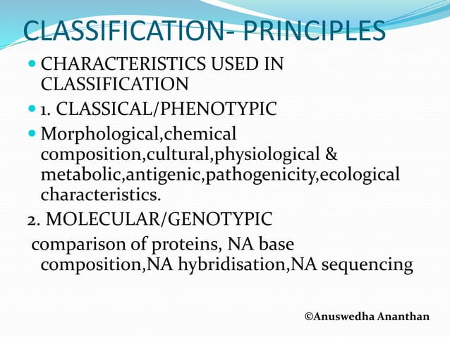 Classification of bacteria | PPTX