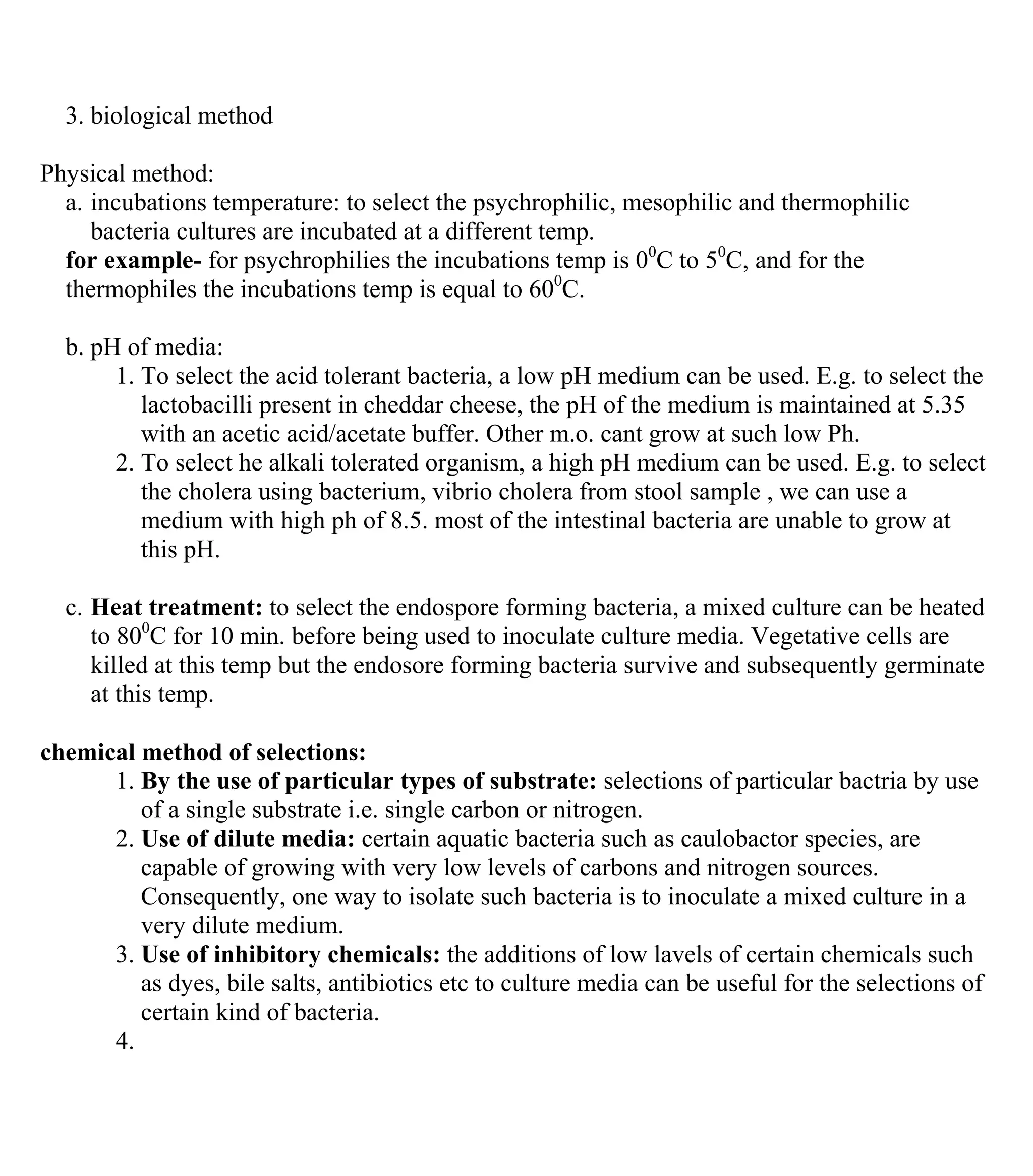 Classification of bacteria based on temperature, ph and oxygen ...