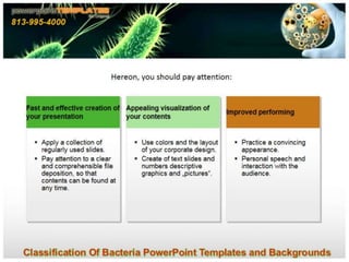 Classification of bacteria power point templates and backgrounds | PPT