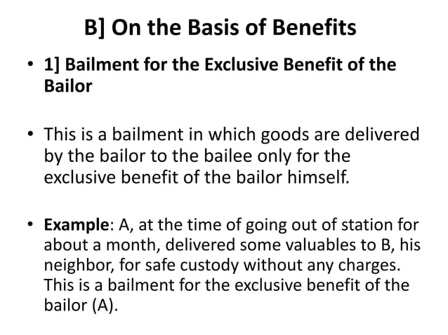 Classification of bailment | PPTX