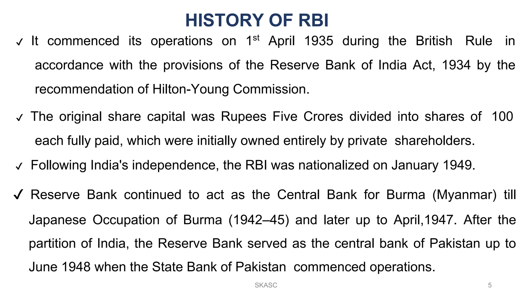 INTRODUCTION, HISTORY OF RBI AND CLASSIFICATION OF BANKS | DOCX
