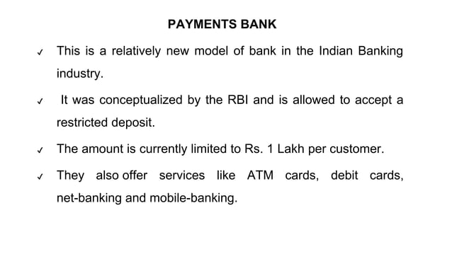 INTRODUCTION, HISTORY OF RBI AND CLASSIFICATION OF BANKS | PPT