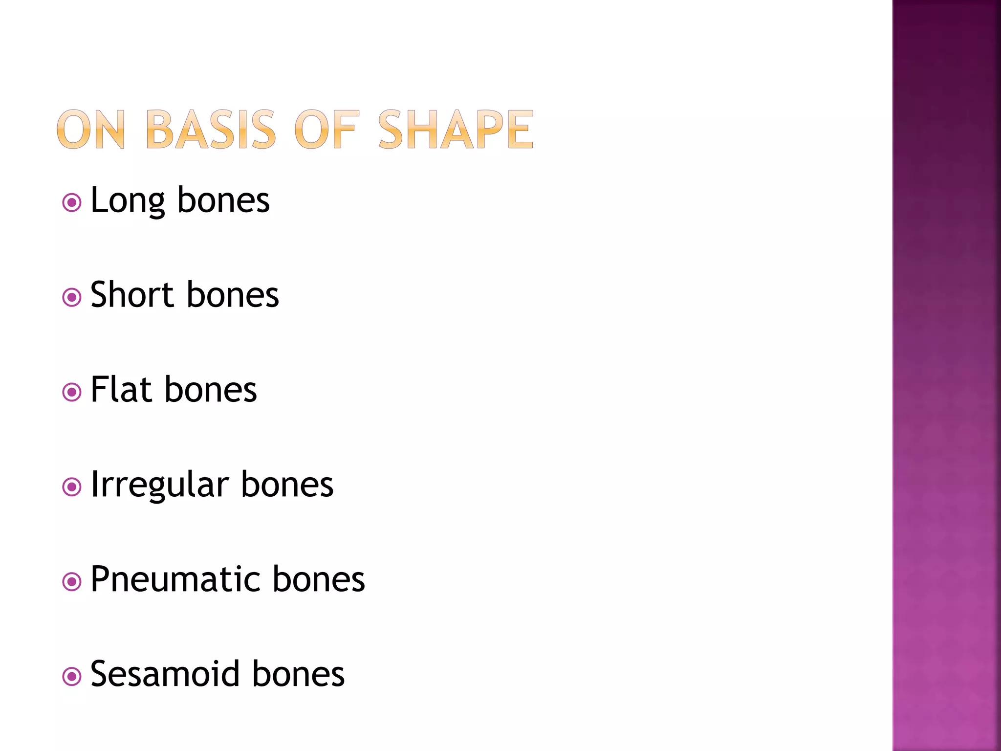 Bones and its classification | PPTX